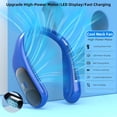 Portable Fan,Personal Wearable Bladeless Fan, Display,4-Speeds,6000mAh ...