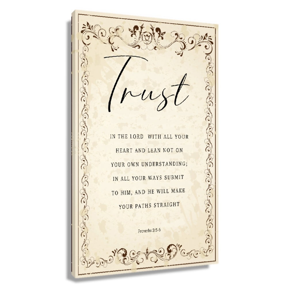 Proverbs 3 5-6 Bible Verse Wall Art Vintage Posters Room Decorative ...