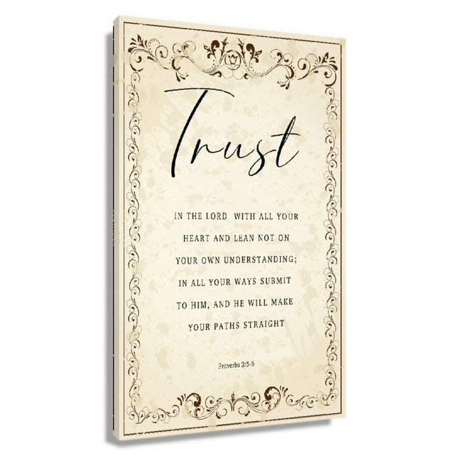 Proverbs 3 5-6 Bible Verse Wall Art Vintage Posters Room Decorative ...