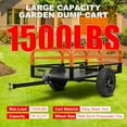 Heavy Duty Steel ATV Dump Trailer, 1500-Pound Load Capacity, Tow Behind ...
