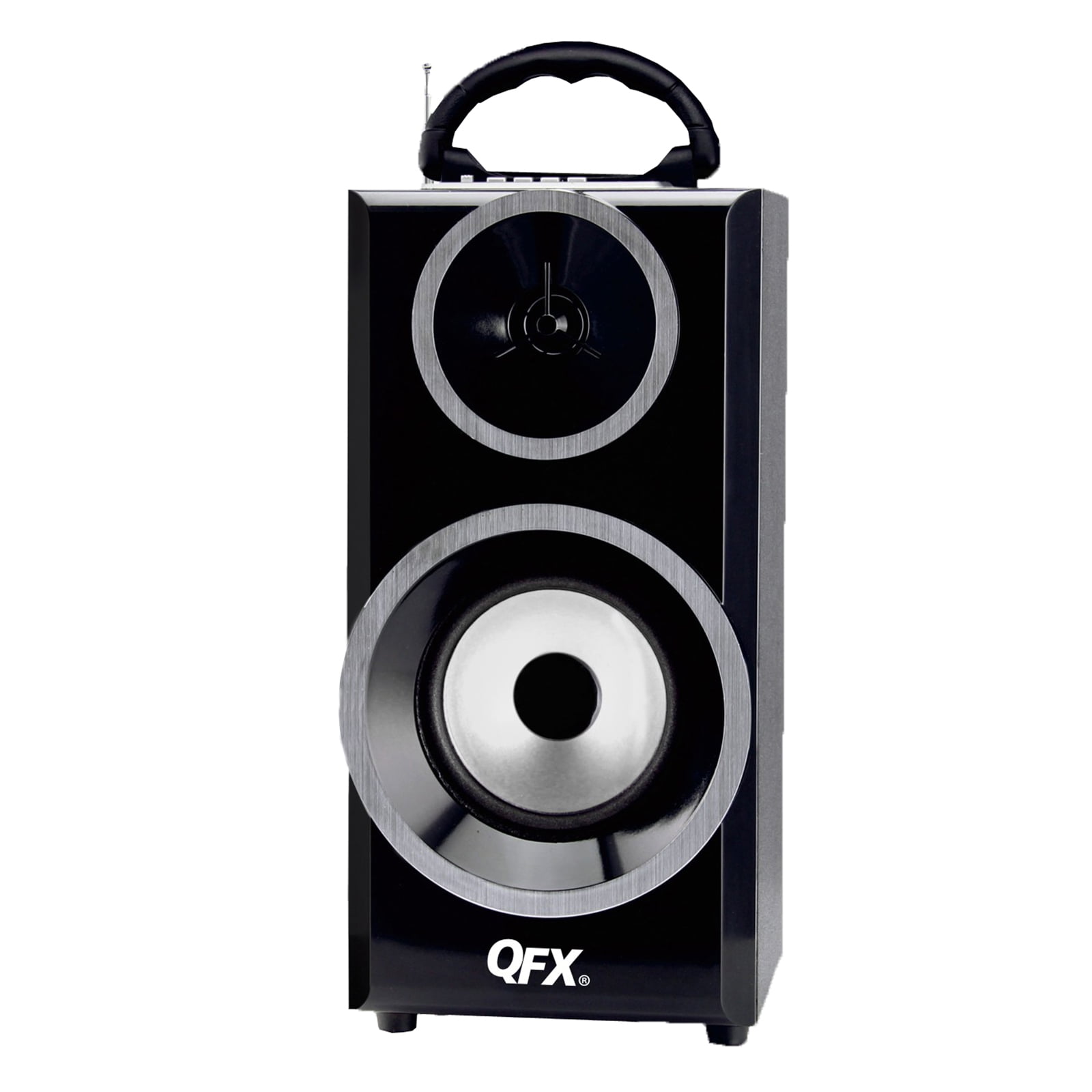 QFX BT168 SILVER BOOMBOX MM WITH FM RADIO AND BLUETOOTH - Walmart.com