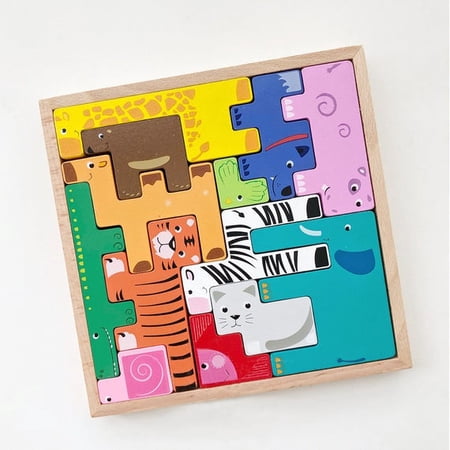 Wooden Safari Animal Balance Stacker Puzzle - Montessori Waldorf STEM ...