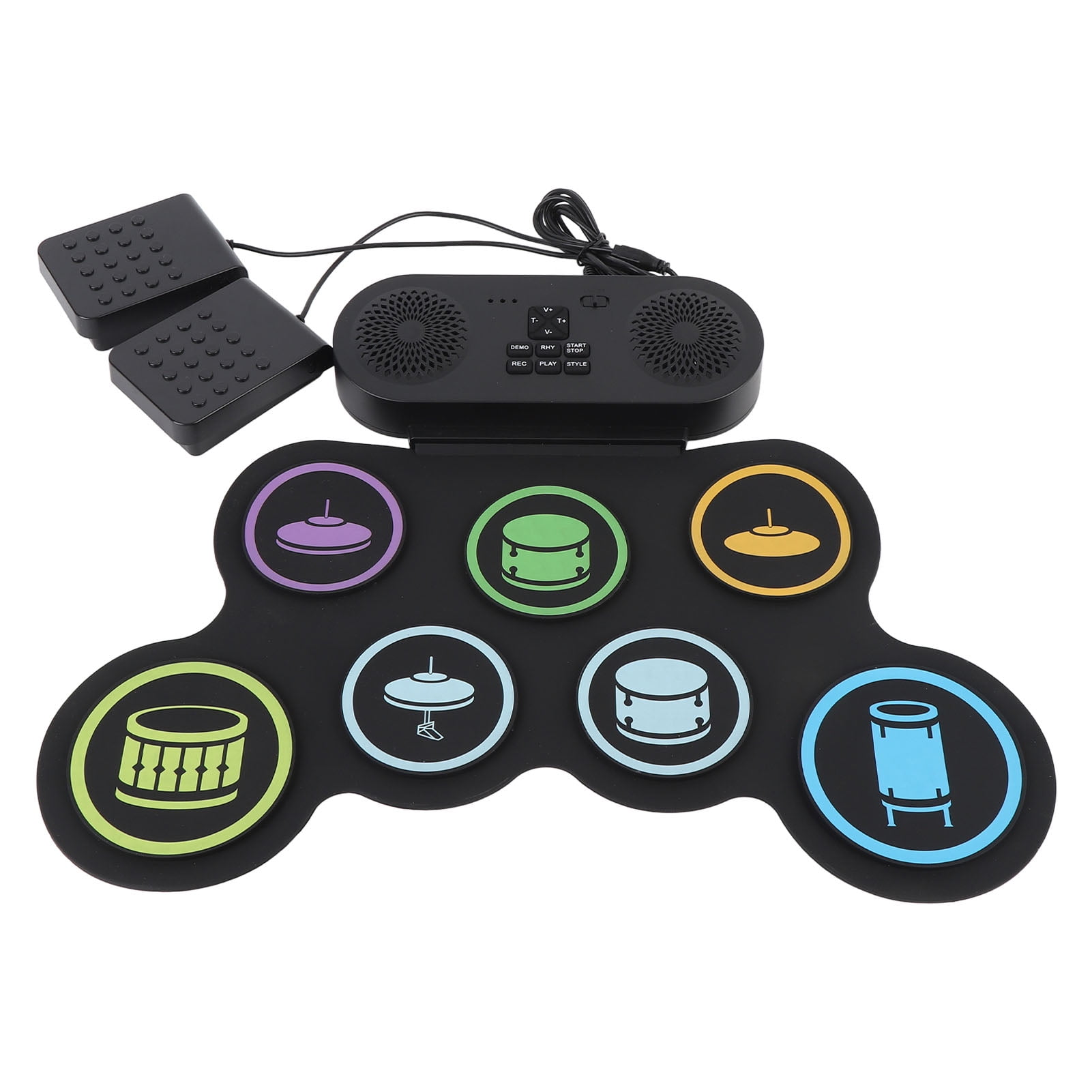 Roll Up Electric Drum, MIDI Connection Dual Speaker Roll Up Drum Kit ...