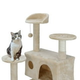 Multi-level 53" Cat Tree Tower Stand House Furniture with Scratching ...