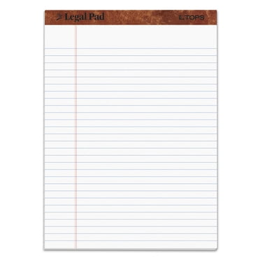Tops The Legal Pad 50 Sheet 8.5x14 Wide/Legal Rule Perforated Pads ...