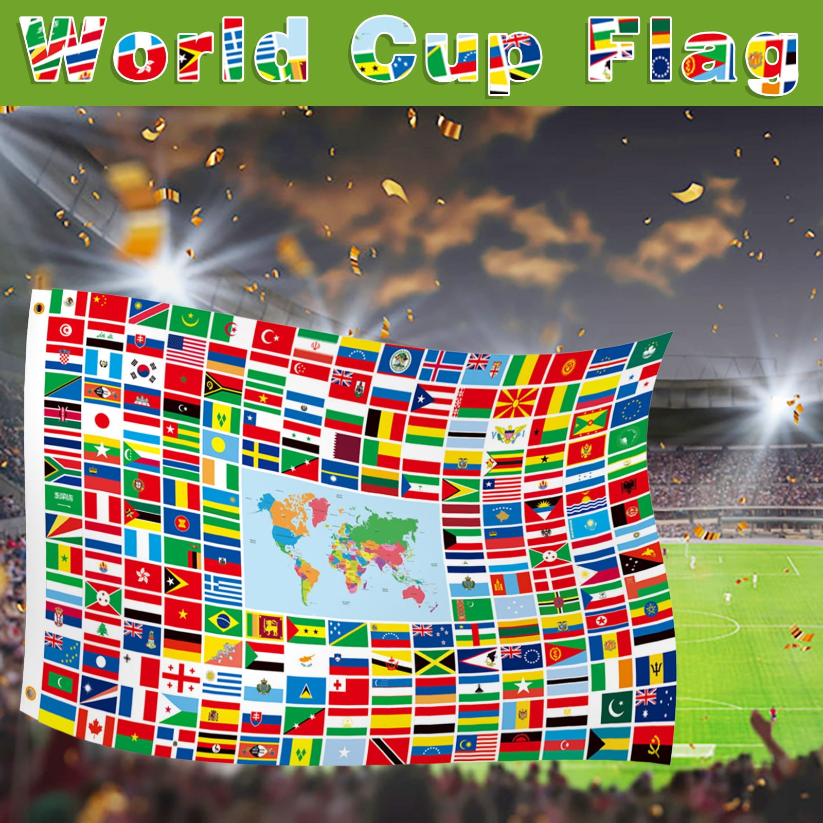 Kokovifyves Clearance Patio Decor under $10 2022 World Cup Flags Fan ...