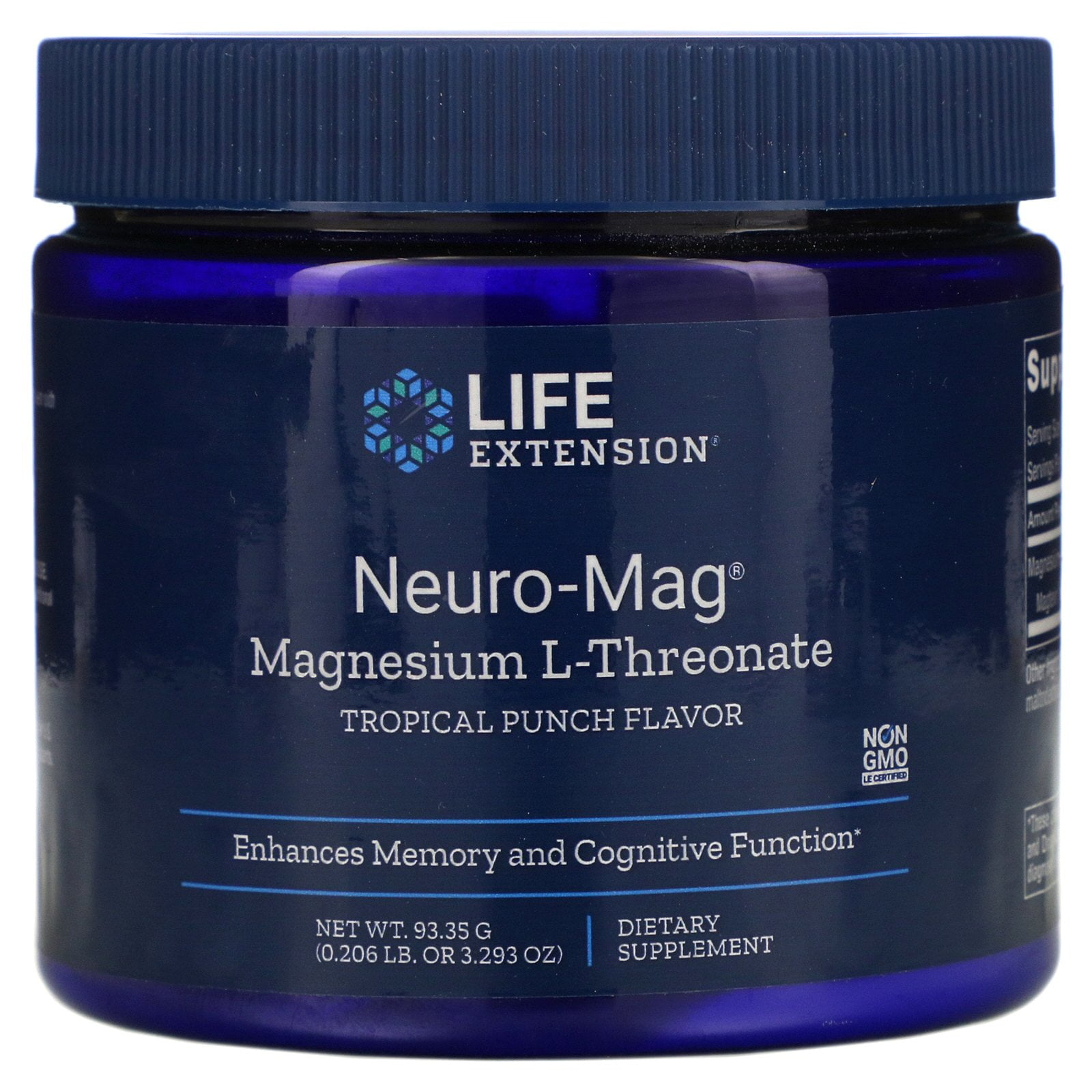 Life Extension Neuro-Mag, Magnesium L-Threonate, Tropical Punch Flavor ...