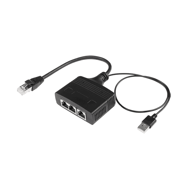 Red 1 en 3 Compartidor de Red de Cien Megabits RJ45 1 Arrastre 3 ...