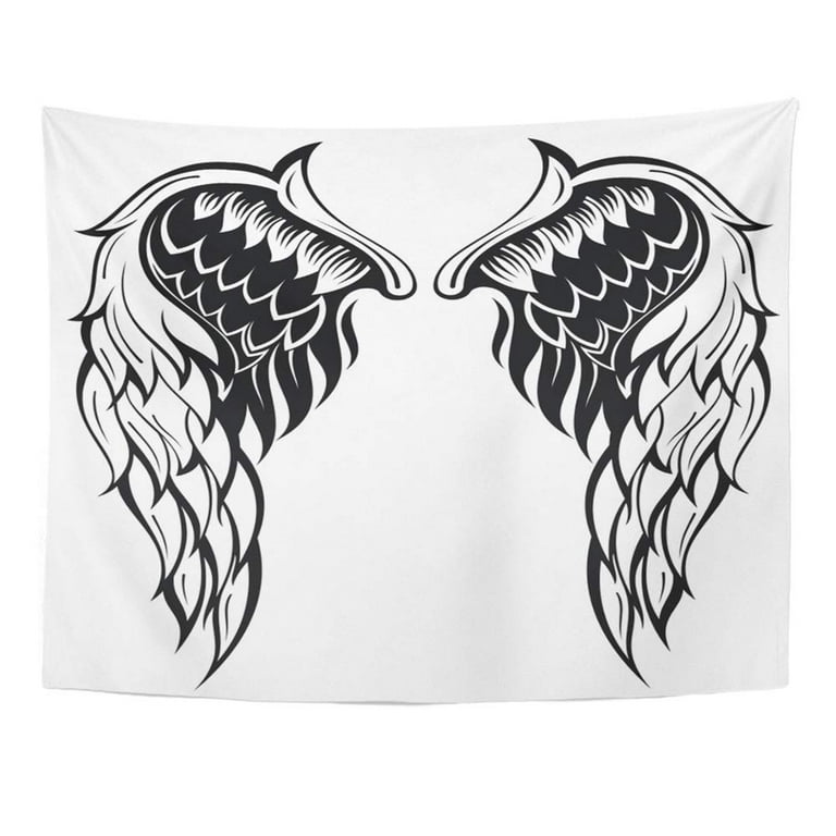 Tribal Angel Wings Drawing