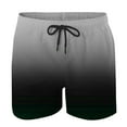 Floenr Mens Swimming Trunks Mens Gradient Swim Shorts Summer Quick Dry
