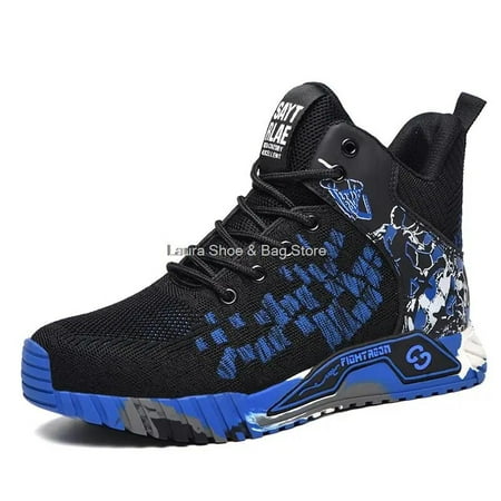 High Top Safety Shoes Men Steel Toe Work Shoes Men Women Work Safety ...