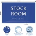 ADA CENTRAL SIGNS - 6" X4" Stock Room Sign - ADA Compliant Tactile ...