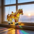 Homekingdee 2D Acrylic Horse Suncatcher with Chain - Stained Glass ...