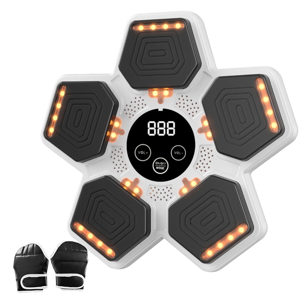 Smart BT Music Boxing Machine Objetivo Boxeo Pared Con LED (blanco Con ...