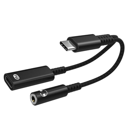 USB Type C Headset Adapter Type-C to 3.5mm Headphone Splitter for ...