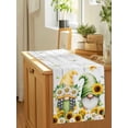 Burlap Table Runner 36 Inches Long, Rustic Gnome Watercolor Flower Non ...