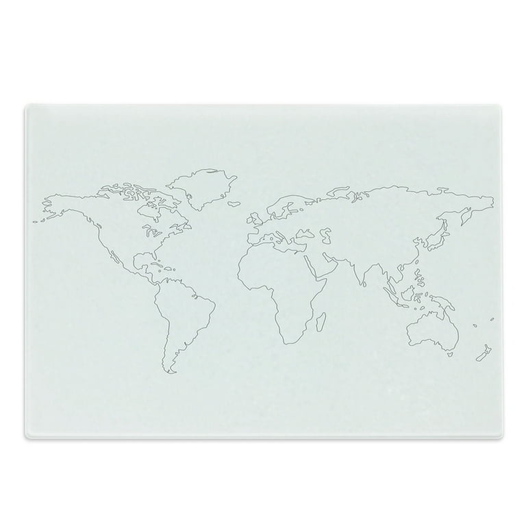 World Map Drawing Outline