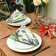 Coolnut Soft Reusable Satin Table Decorative Napkins, 20x20InX1 PCSPalm ...