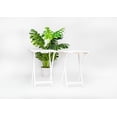 Mainstays Modern Solid Wood Folding Tray Tables, Set of 2, White ...