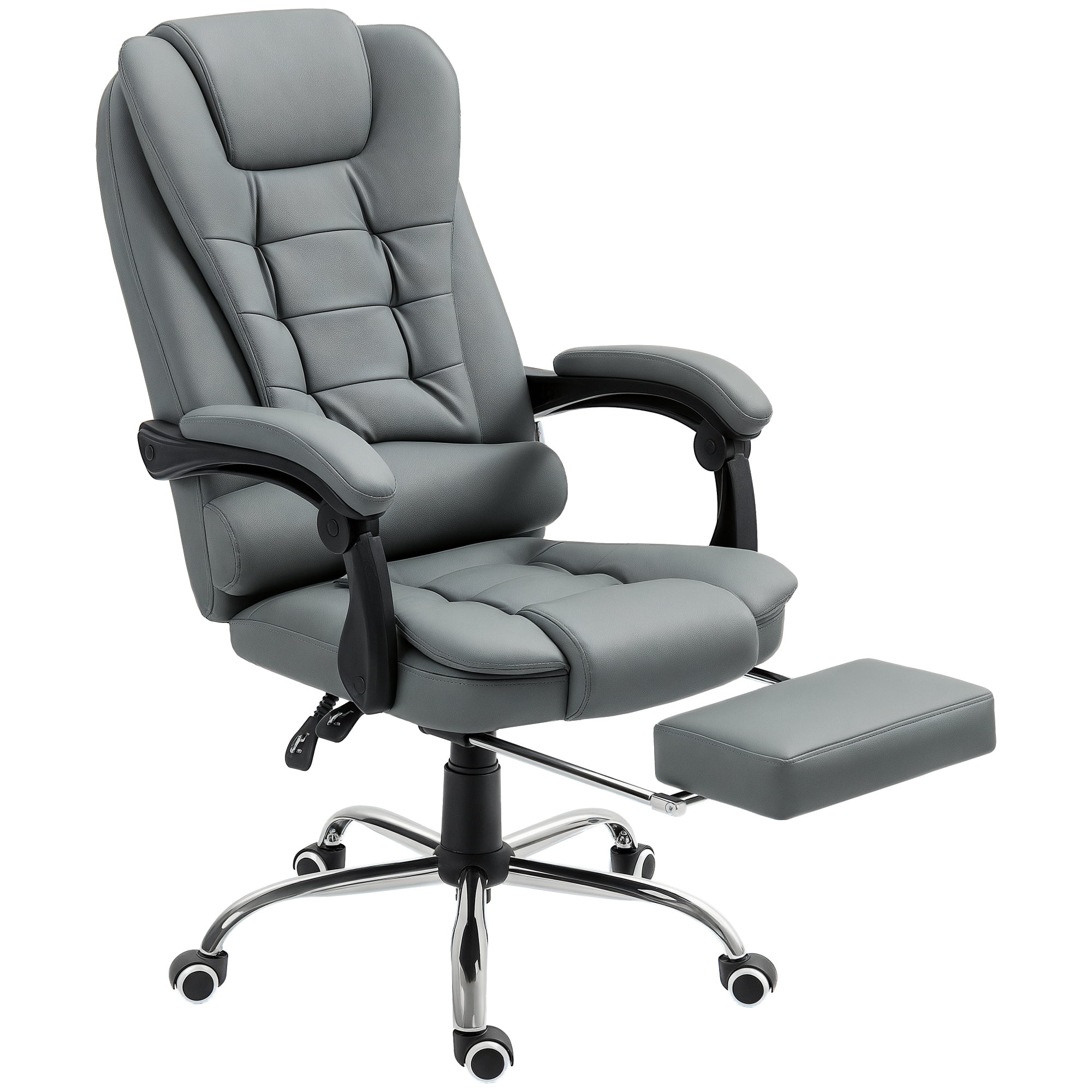 HOMCOM Chaise de Bureau Exécutive en Cuir PU Chaise Longue avec ...