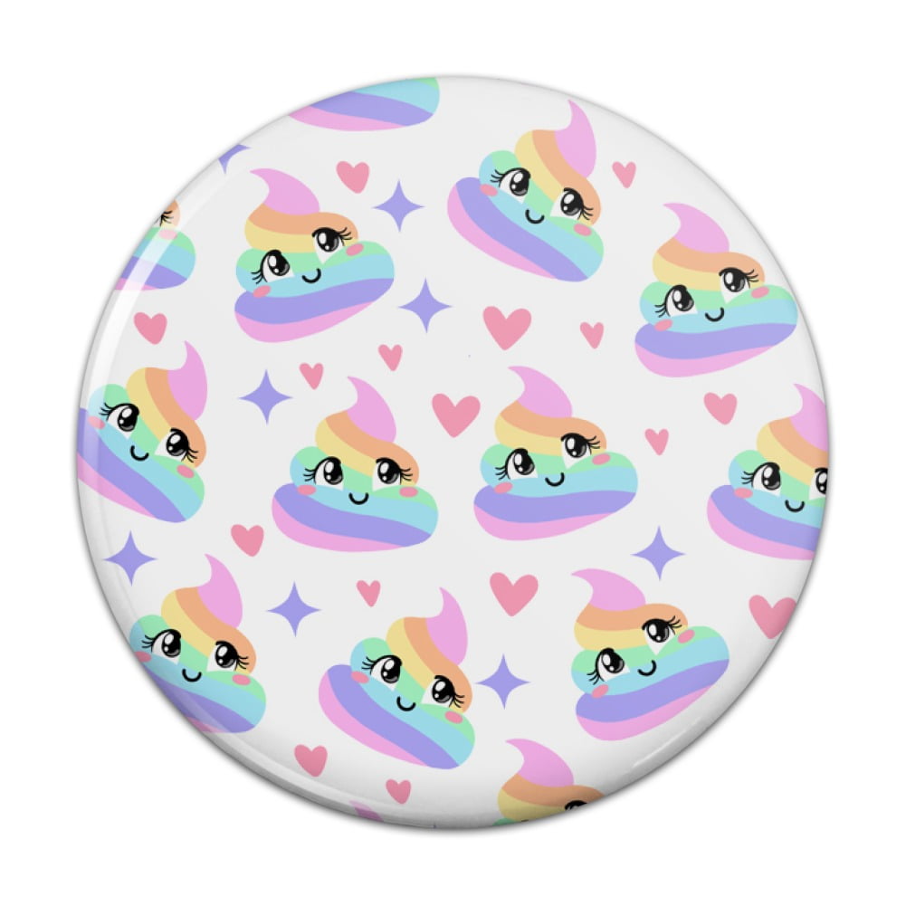 Cute Rainbow Poop Pattern Pinback Button Pin - Walmart.com