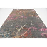 Unique Loom Sala Aurora Contemporary Floral Area Rug or Runner ...