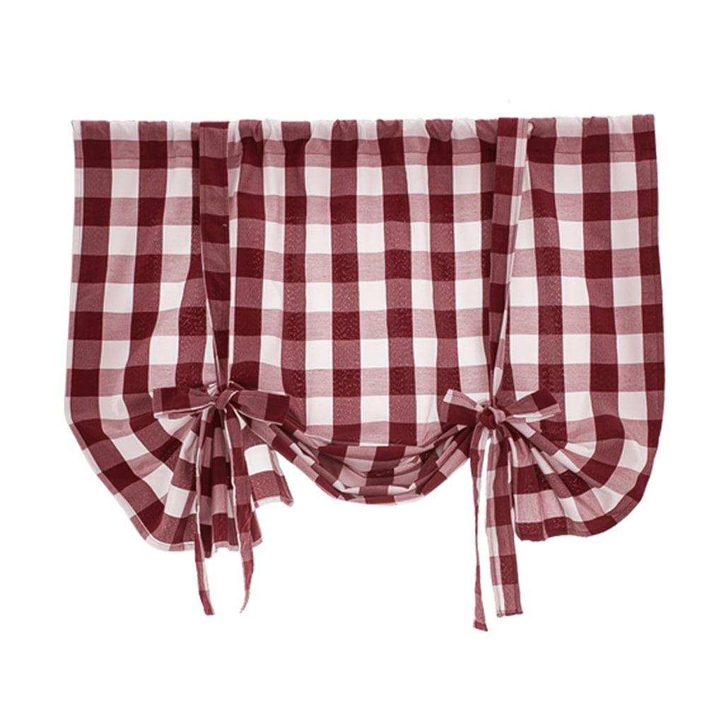 Ramie cotton lattice Roman curtain, Roman curtain kitchen curtain small ...