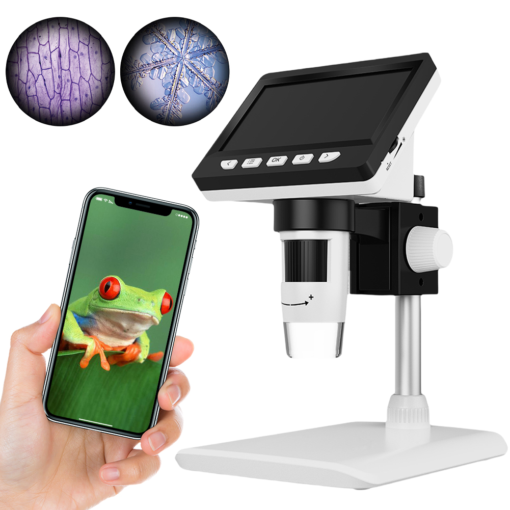 Microscopio Digital 1000X USB Biológico Pantalla LCD 4 3 Pulgadas ...