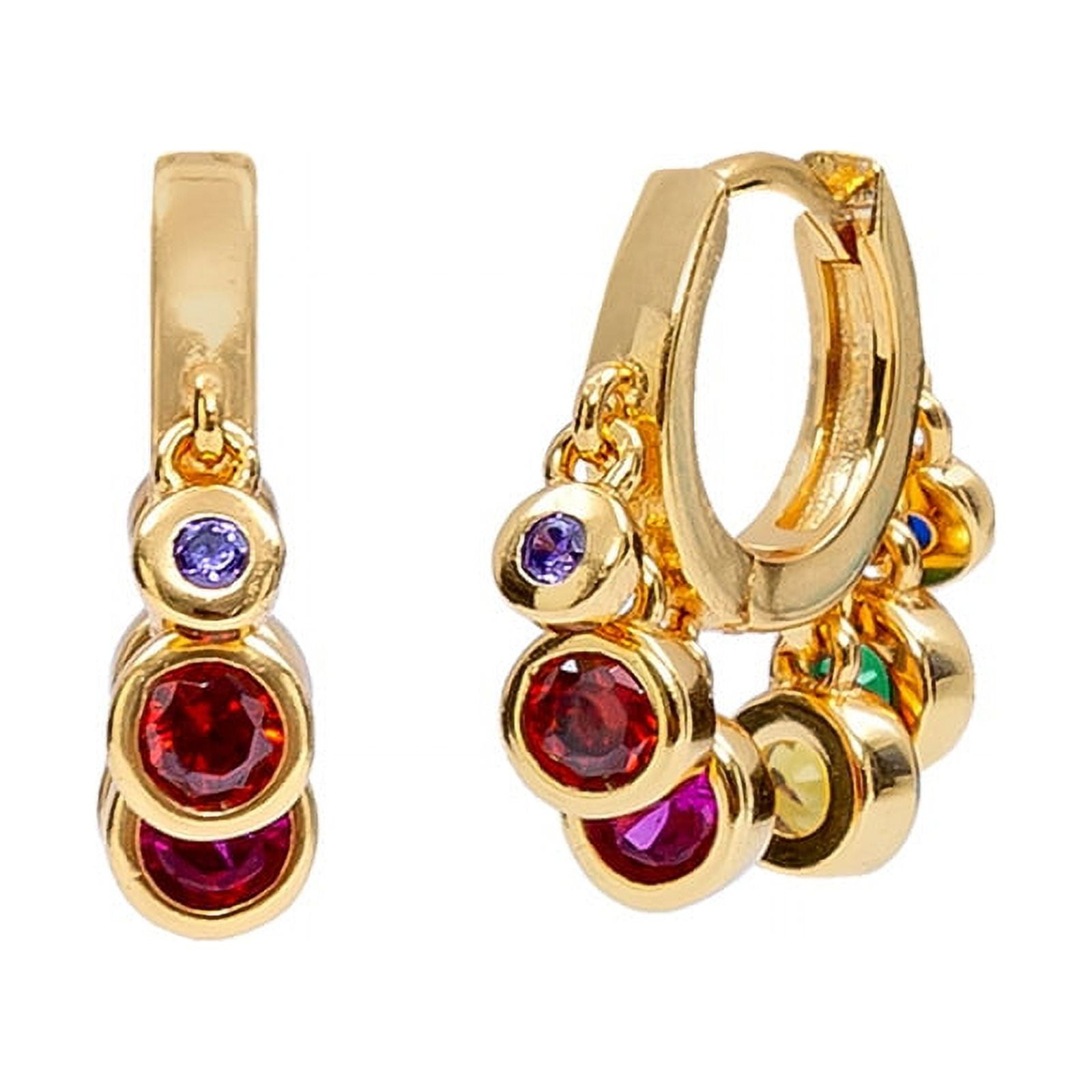 Click here for Jinsinto Gold Tassel Hoop Earrings 18k Gold Plated... prices