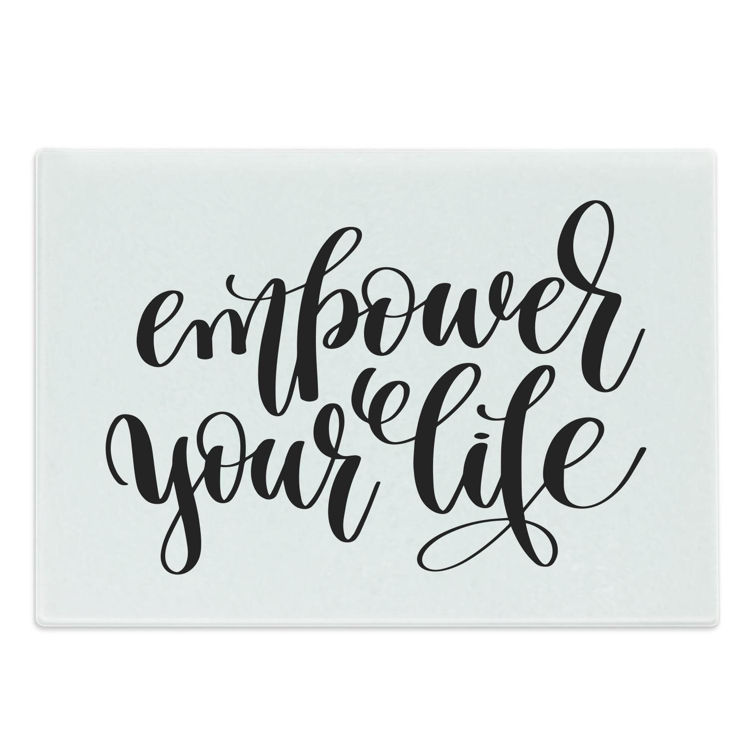 Empower Cutting Board, Empower Yourself Calligraphy in Monochrome Inky ...