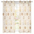 Cartoon Theme Sheer Curtains 39 Inch Long 2 Panels, Giraffe Elephant ...