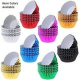 Metallic Red Cupcake Wrappers (25pcs, Standard Size) Grease Resistant ...