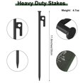 Hengguang 12-Inch Tent Stakes - 10Pcs Heavy Duty Steel, Unbreakable for ...