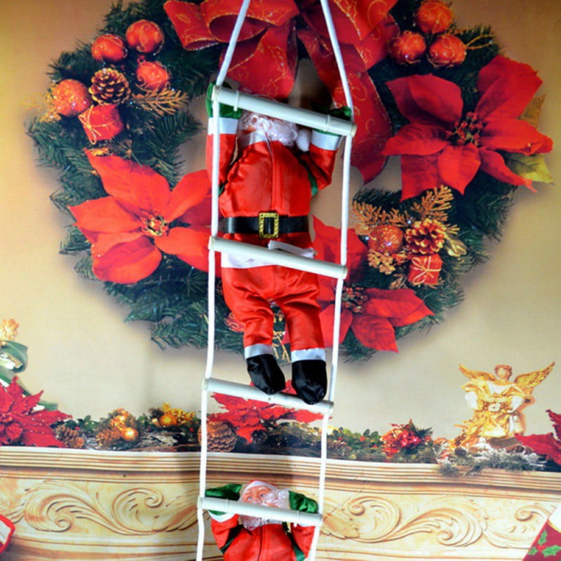 Ardorlove Christmas Hanging Decoration Santa Claus Climb Ladder Hanging ...