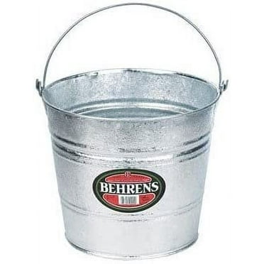 Behrens High Grade Steel 1210GS 10 Qt Silver Galvanized Steel Pail ...