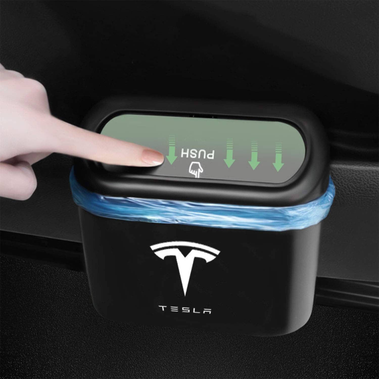 Buy Hometimes Tesla Trash Can with 5 Rolls of Garbage Bags, Mini Tesla ...