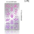 Plant Flower Metal Stencil Circle Flower Leaf Stainless Steel Stencil ...