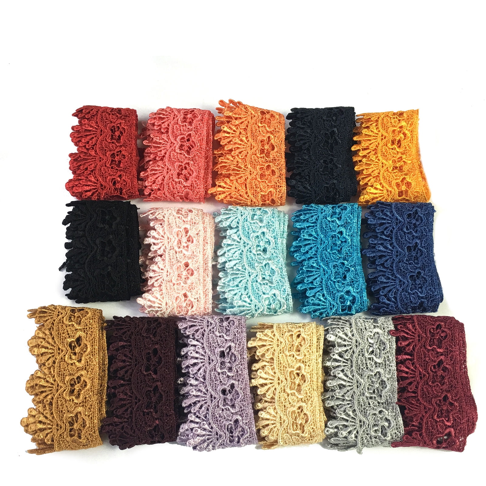 Lily 1.75" 16 Colors of Red Black Navy Burgundy Rayon Venice Lace Trim ...