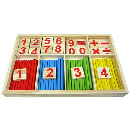 Wooden Number Mathematics Early Learning Counting Math Game Educational ...