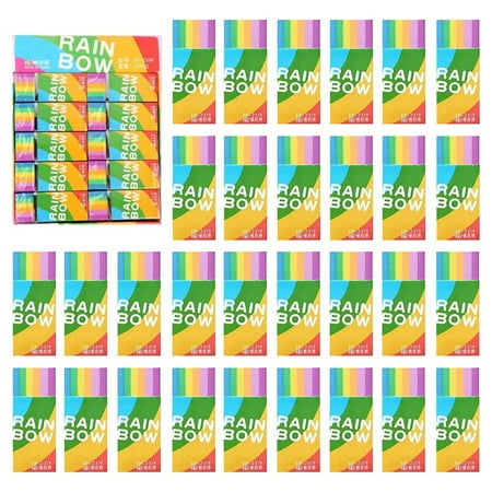 30 Rainbow Mini Erasers, Soft School Eraser Set For Children, Party Bag ...