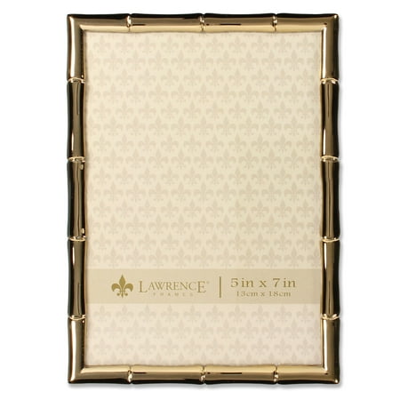 5x7 Gold Metal Picture Frame with Bamboo Design - Walmart.com
