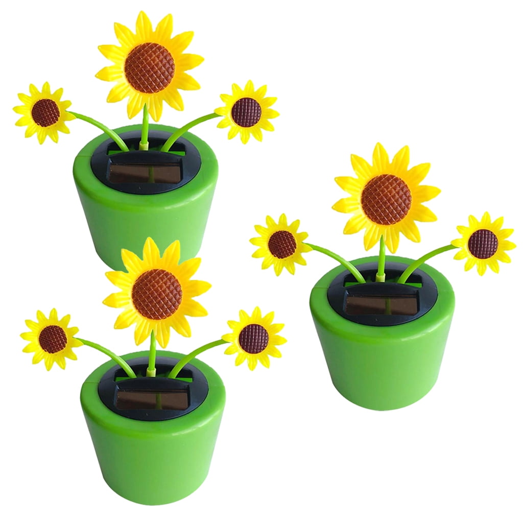 3Pcs Solar Powered Dancing Flowerpot Swinging Dancer Toy - Walmart.com