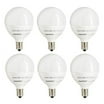 Sunlite LED G16.5 Bulb, 5W (40W Eq.), E12 Base, Dimmable, Frost, 3000K Warm, 6-Pack - Walmart.com
