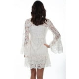 Scully Women's Honey Creek By Lace Crochet Long Sleeve Dress Ivory Medium US - Walmart.com