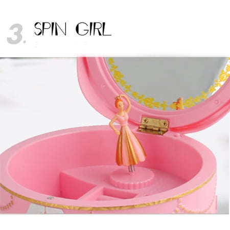 Children Dancing Girl Musical Boxes Toy Rotating Doll Performing Ballet ...