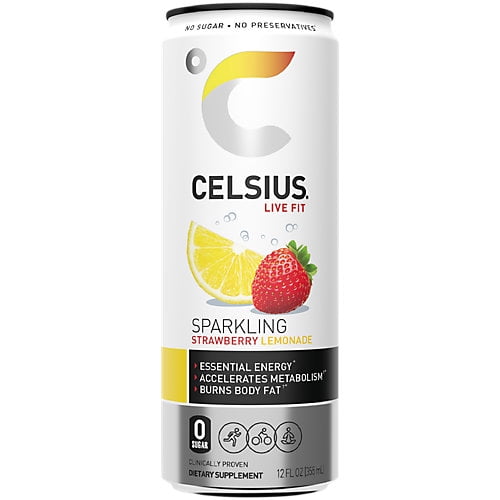 Buy CELSIUS Essential Energy Drink 12 Fl Oz, Sparkling Strawberry ...
