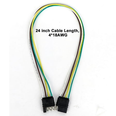 4-Pin Flat Plug Trailer Connector Trailer Socket Refit Power Socket ...