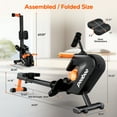 Pooboo Compact Magnetic Rower, 85% Pre-assembled, 8 Level Resistance ...