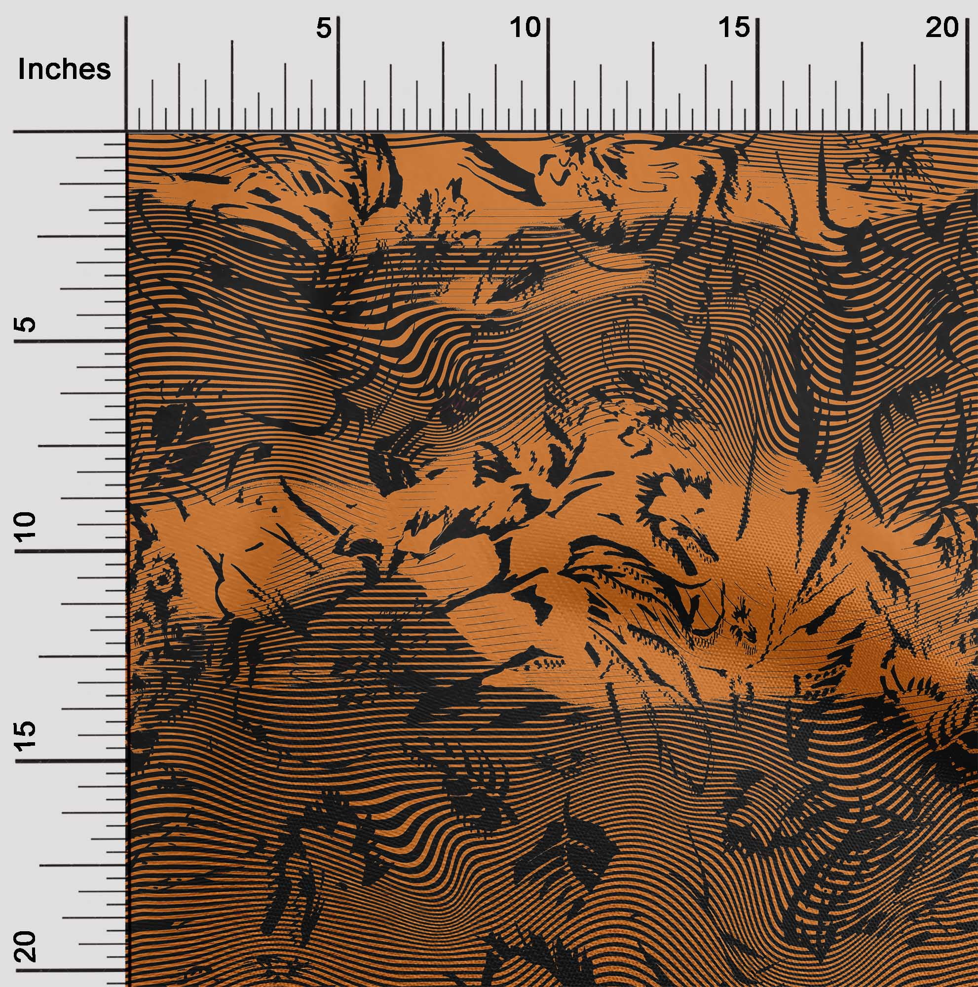 oneOone Cotton Silk Rust Brown Fabric Animal Skin Diy Clothing Quilting ...