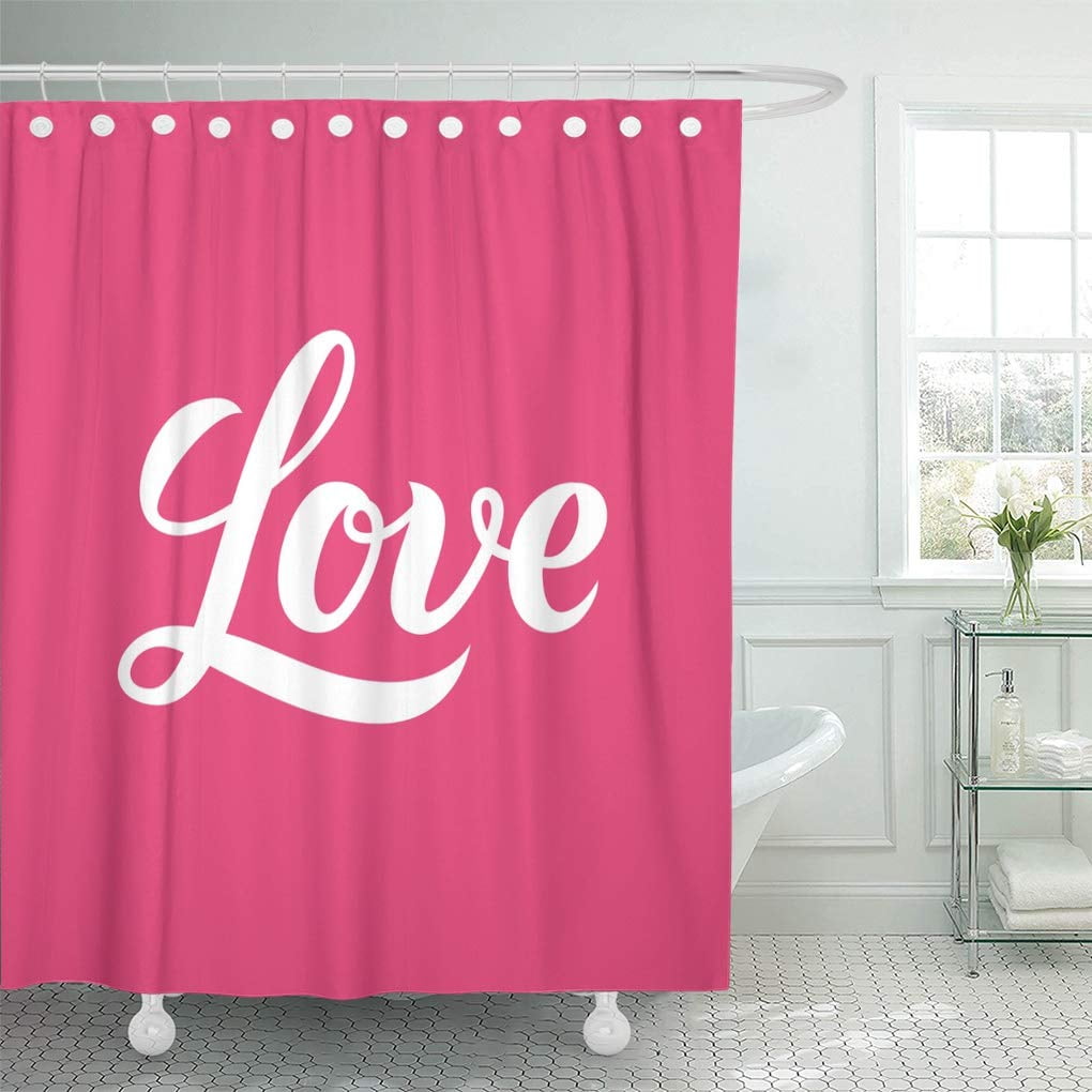 CYNLON Script Love Word Hand Lettering Letter Typo Retro Brush Bathroom ...